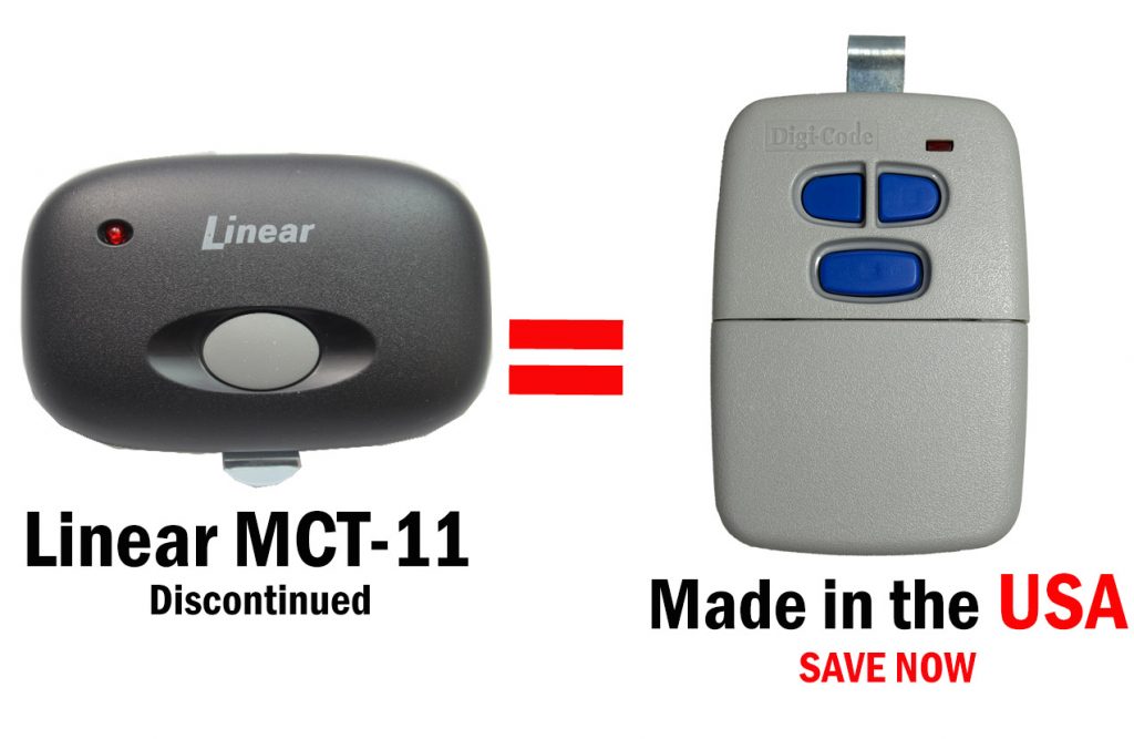 Linear DNT00090 Mega Code MCT-11 Compatible Single Button Visor Remote ...